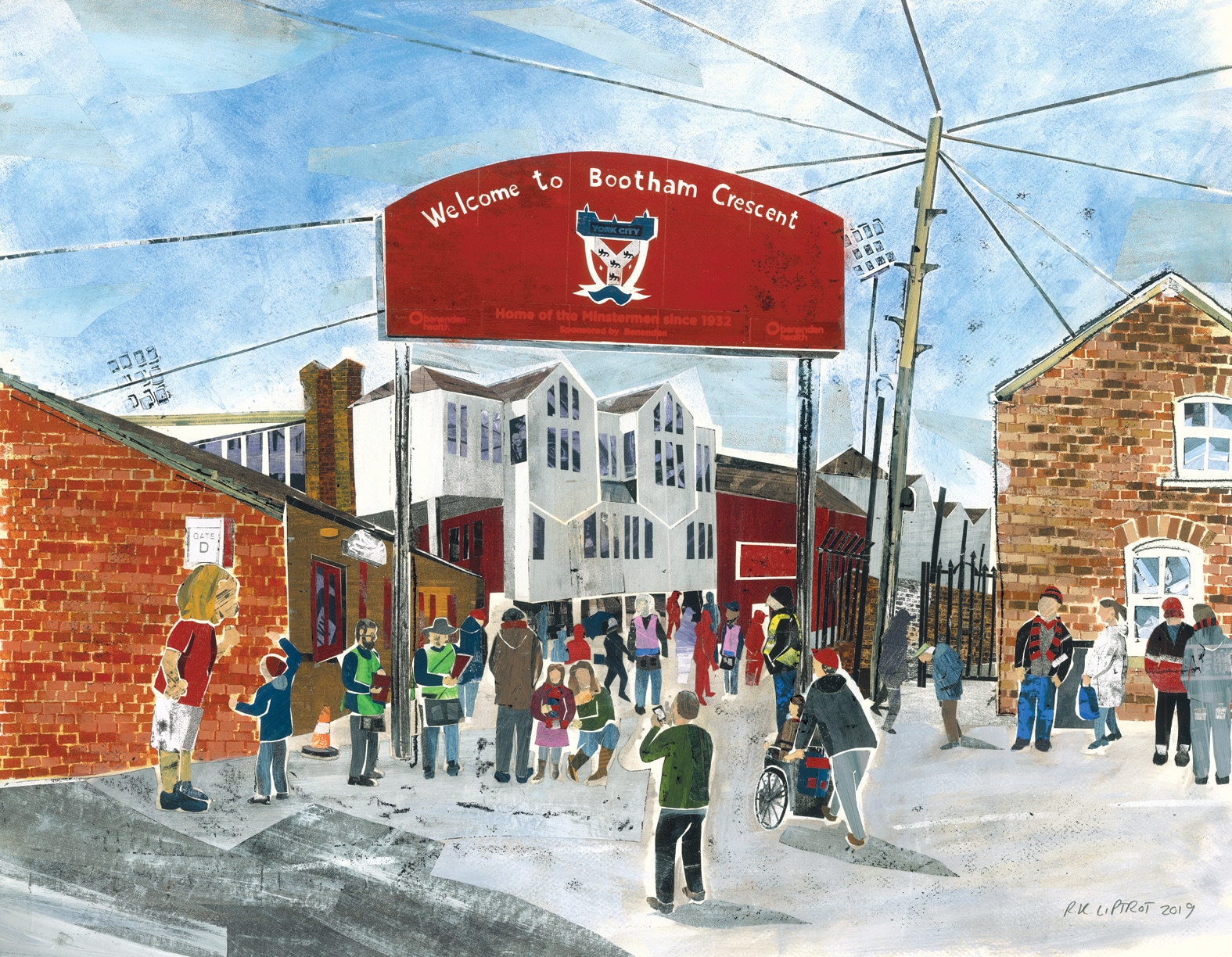 Bootham Crescent, York Home to YORK CITY F.C. 1932 - 2020. Fine Art ...