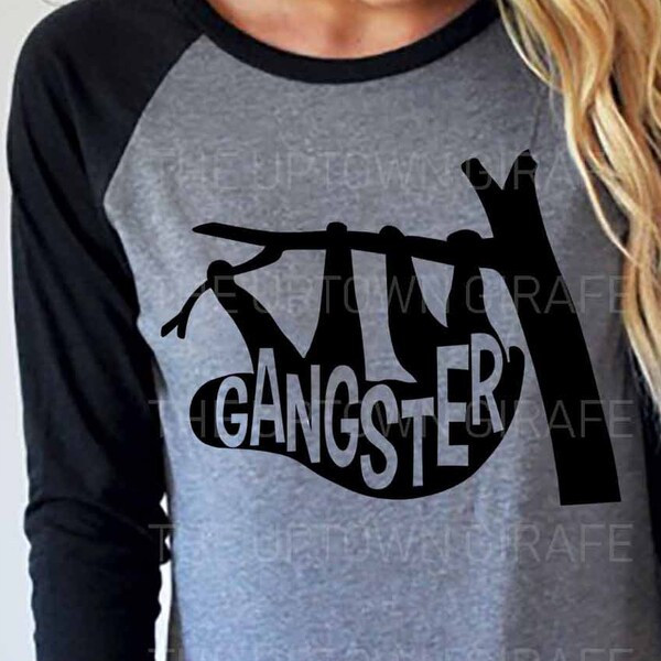 Gangster Sloth Svg - Etsy UK