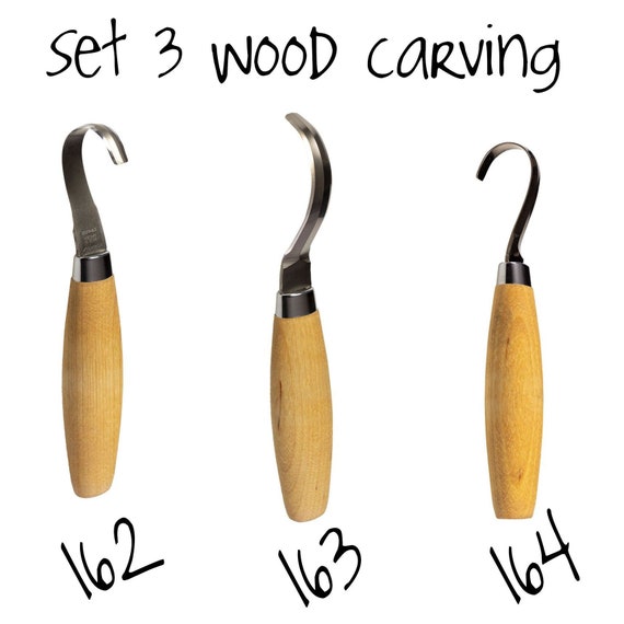 Morakniv Wood Carving Mora Set 3 Hook Knives N.162 / N.163 / - Etsy