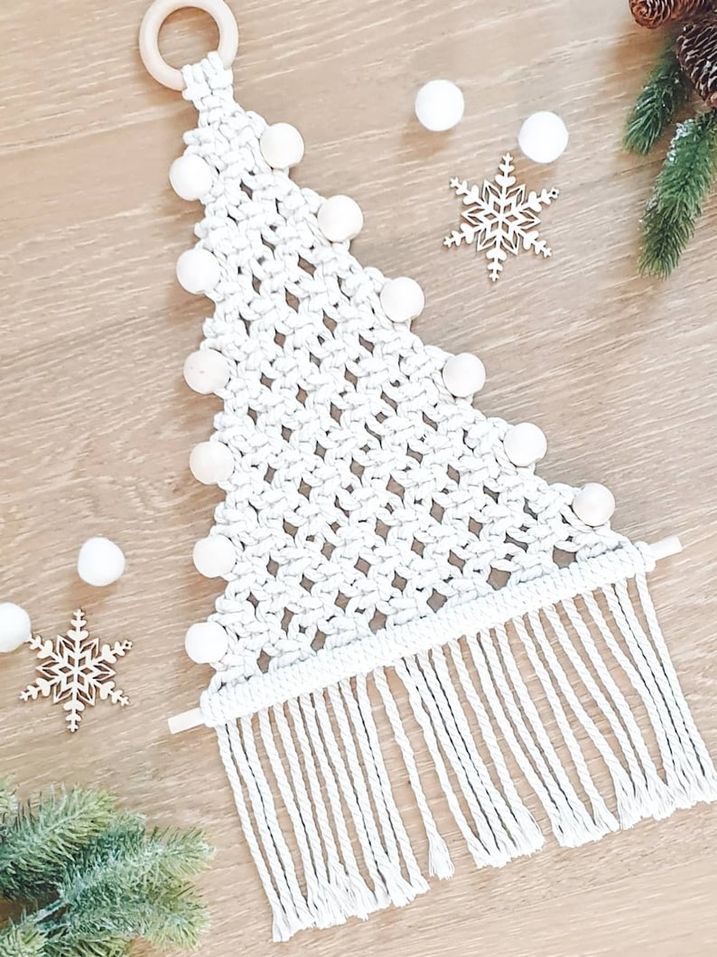 Macrame Pattern Beaded Christmas Tree Pattern/tutorial - Etsy