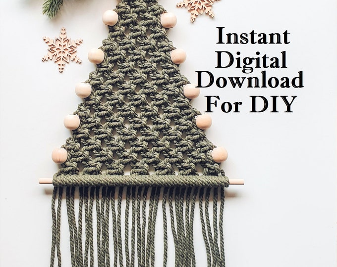 Macrame, Pattern, Beaded Christmas, Tree, Pattern/tutorial , PDF ...