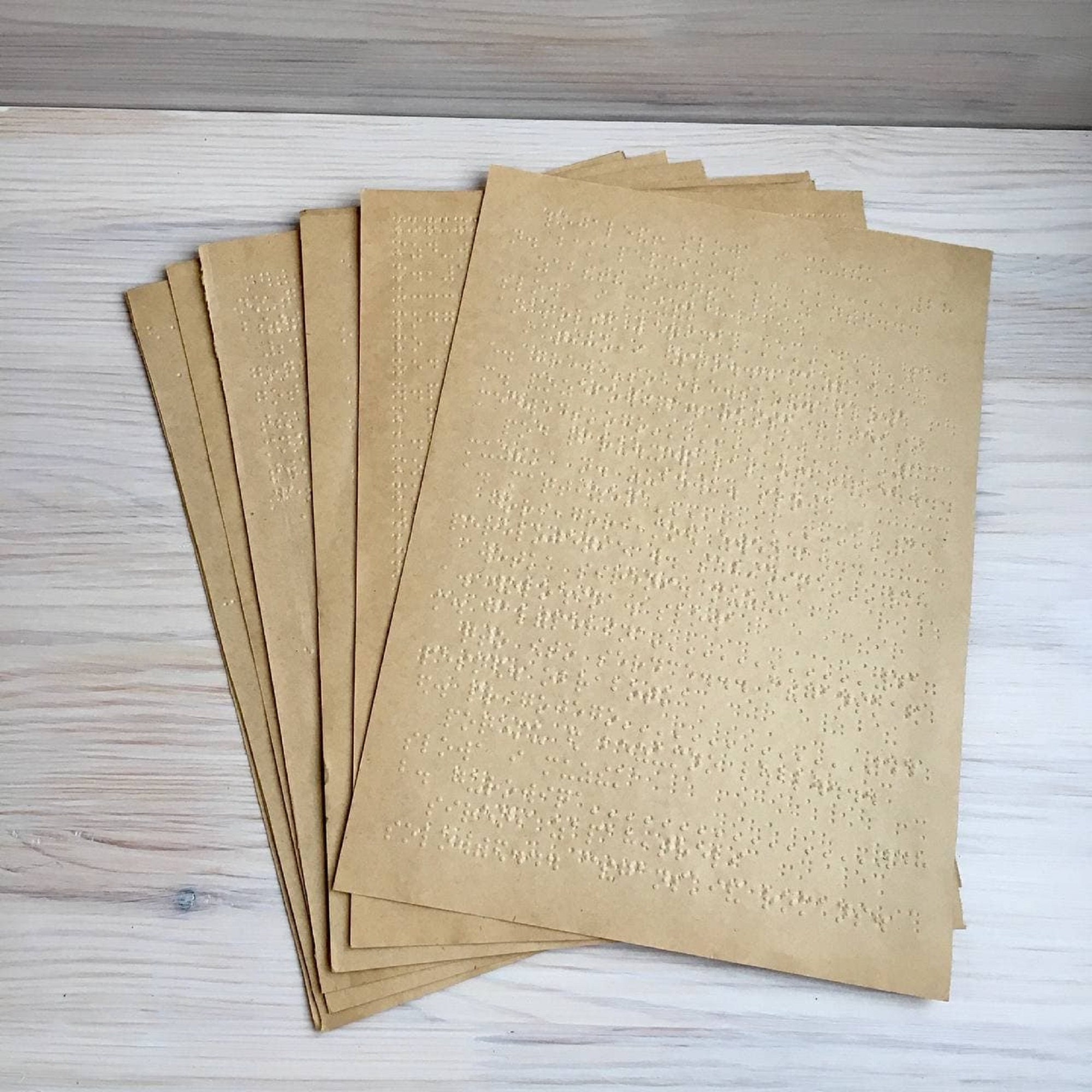9 LARGE Braille 8.6 by 11.6 Craft Scrapbook Paper - Etsy