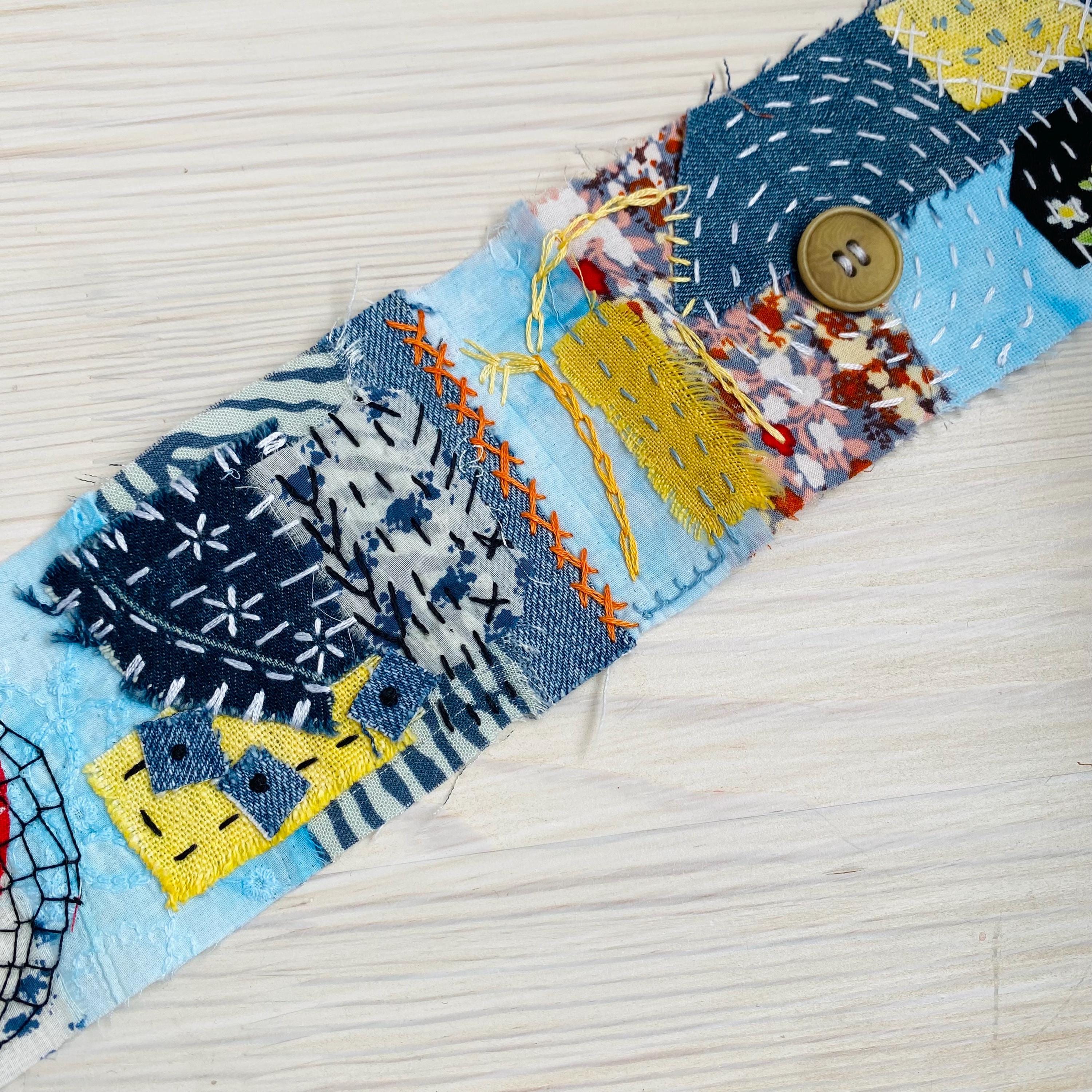 Handmade Denim Snippet Roll – 112 Cm / 44 Inch , Boro Sashiko Textile ...