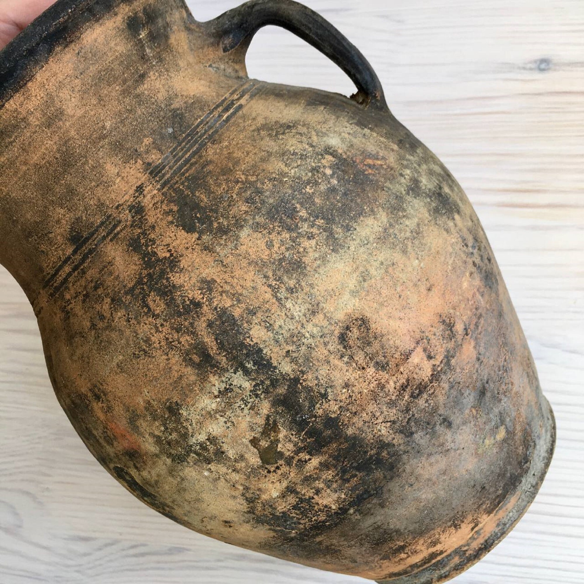 Very Old Pottery Crock Vintage Pottery Ceramic Ancient Vase Rustic Folk ...