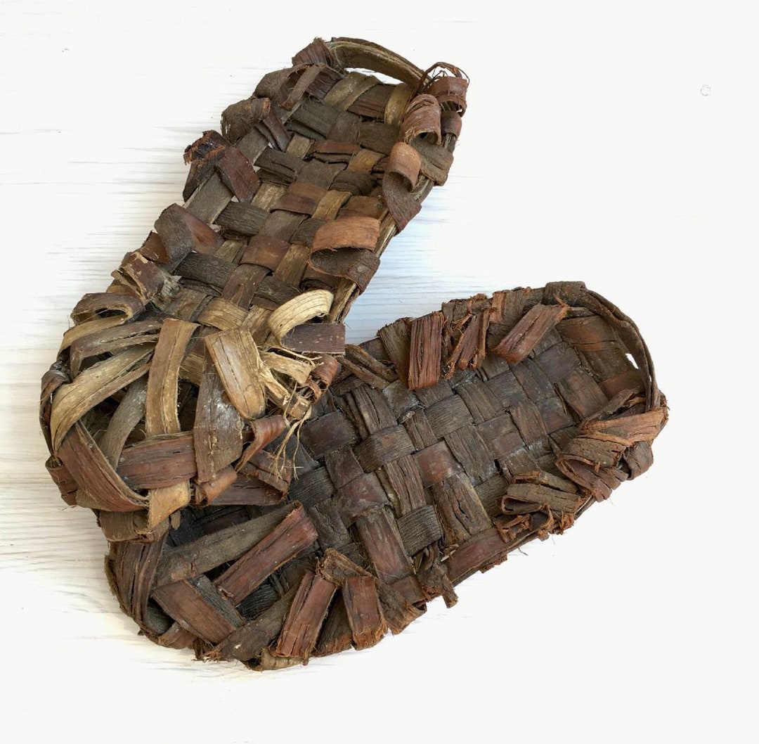 Antique Shoes | Bast Shoes Wicker | Weaving Slippers Are Peasant ...