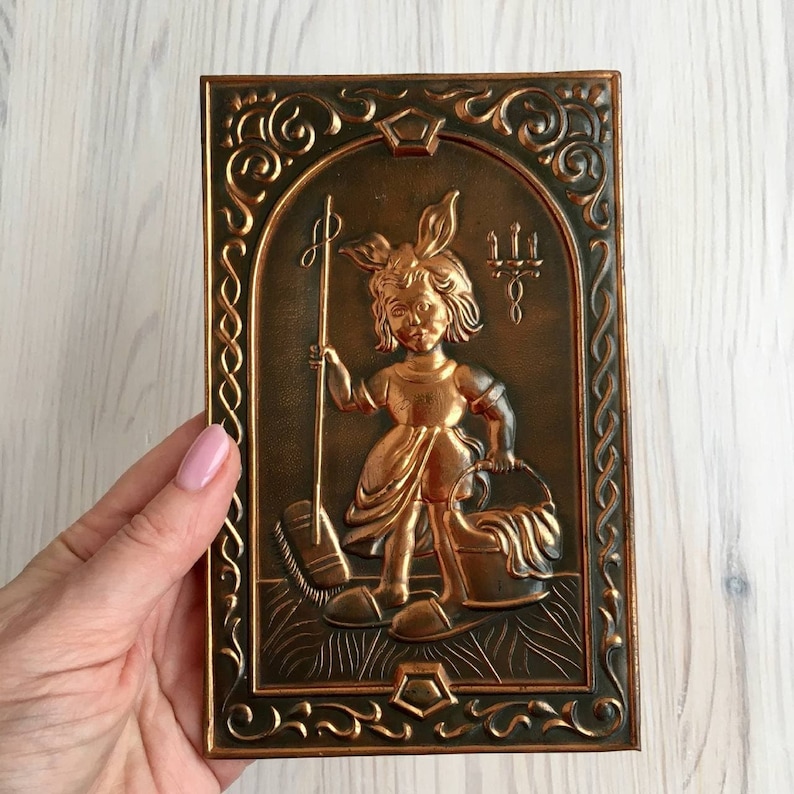 Vintage Embossed Copper Wall Plaque | Mid-century Repoussé Art - Etsy
