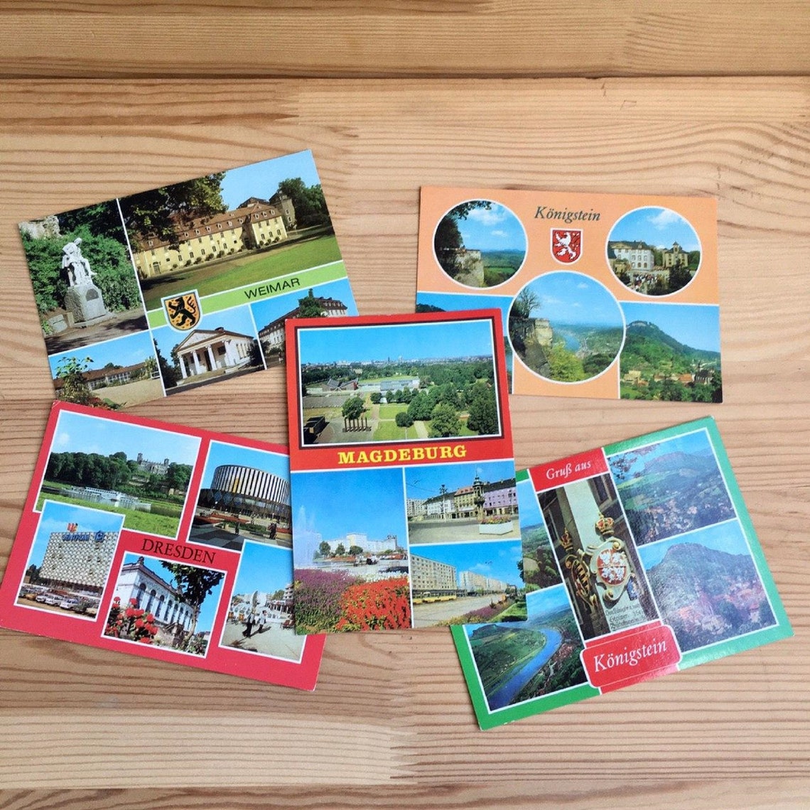 Set of 10 vintage postcards German cities 80 years Last | Etsy