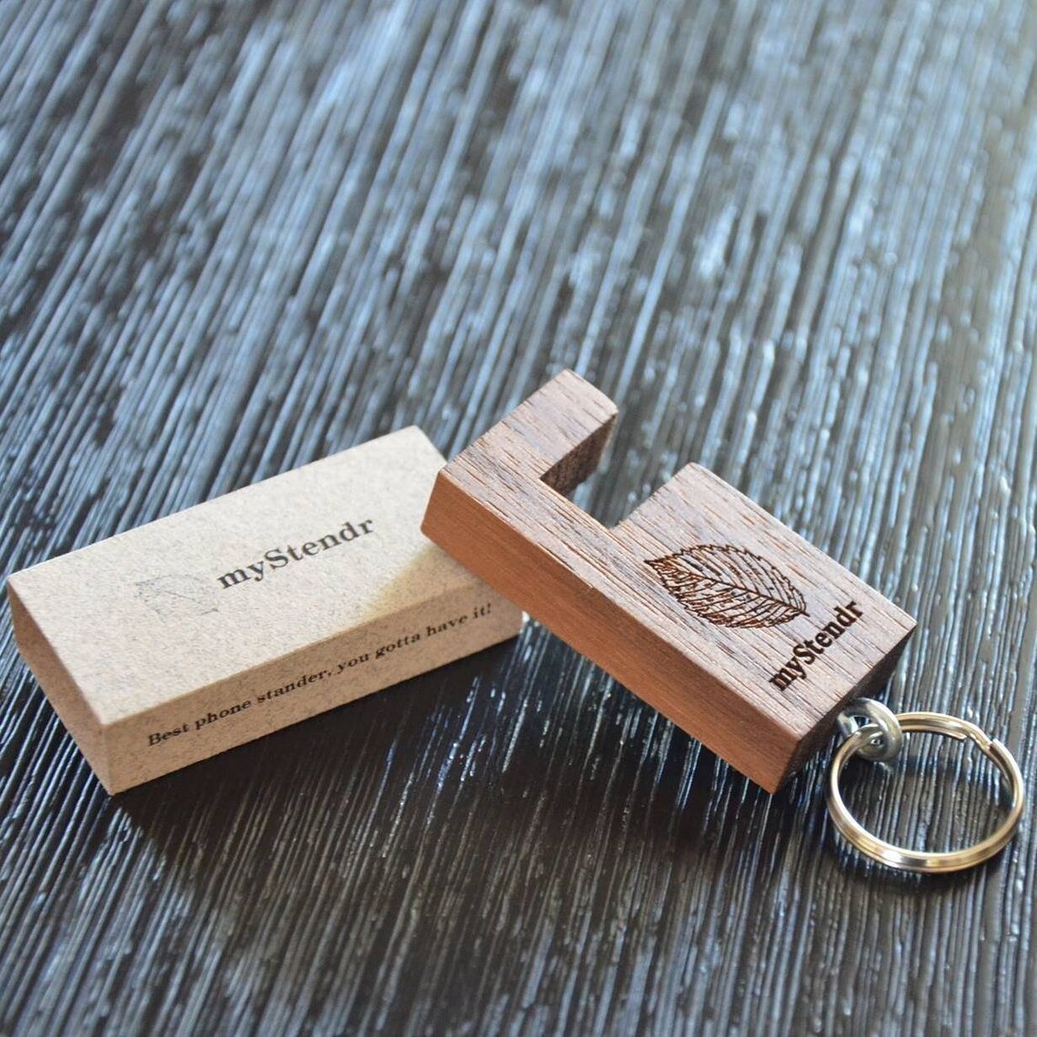 Key Chain, Wooden Phone Stand, Portable, Walnut Wood With Shipping - Etsy