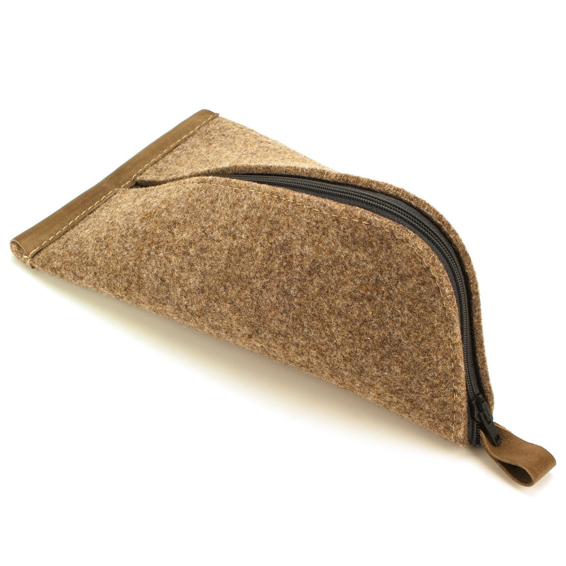 Multi-purpose Felt Wool Pouch - Brown - Etsy