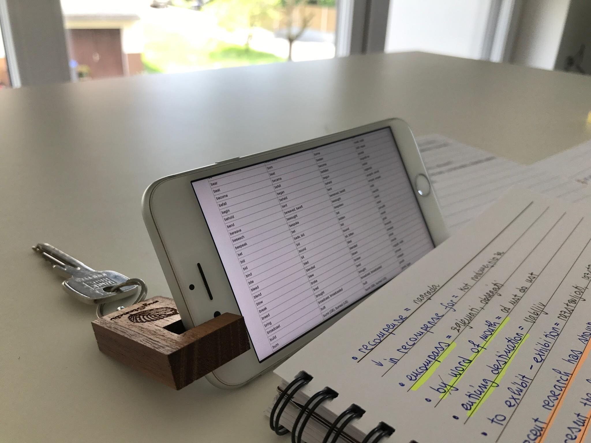 Key Chain, Wooden Phone Stand, Portable, Walnut Wood With Shipping - Etsy