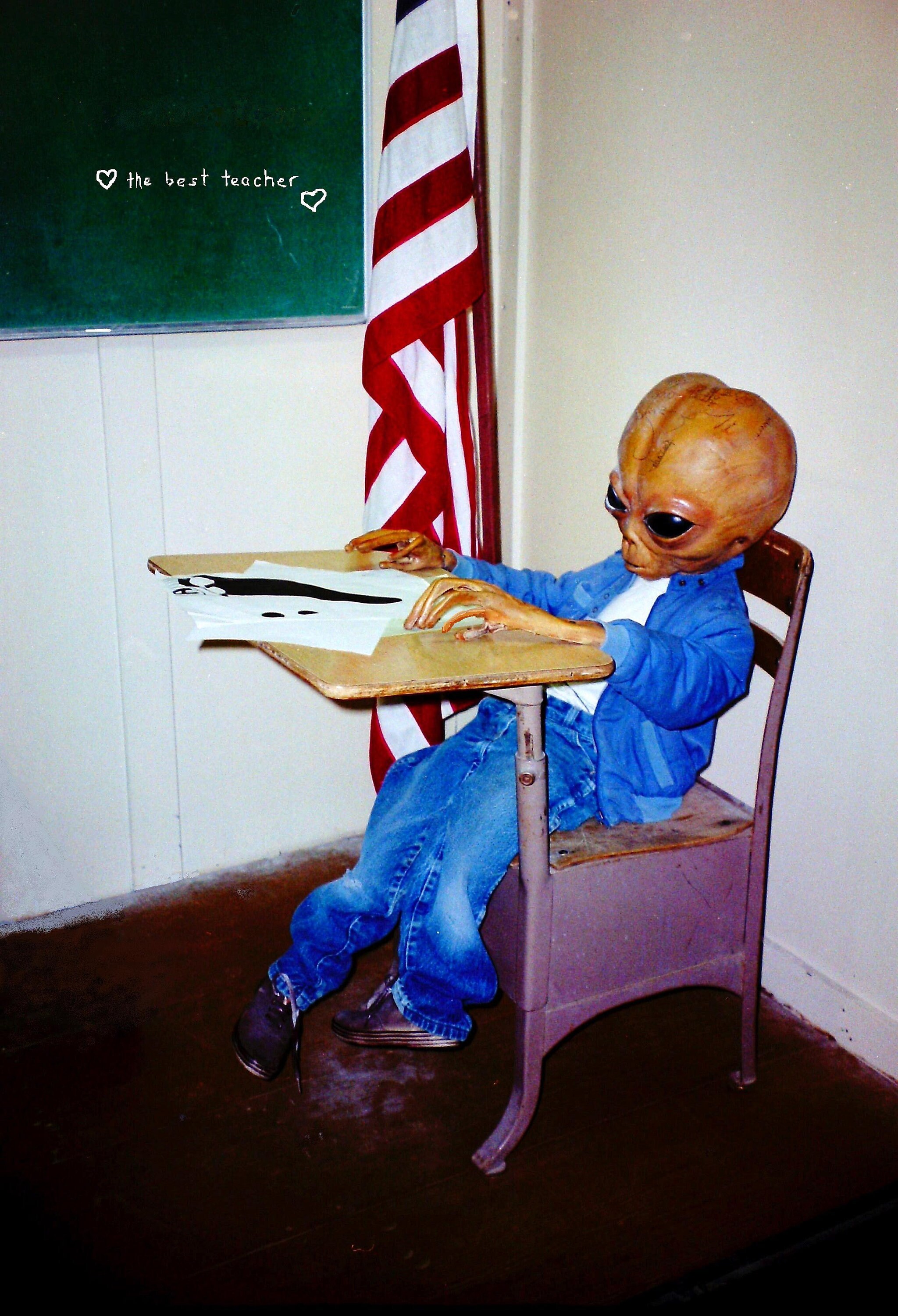 Alien in "school Days," Roswell, New Mexico Classroom, Unique ...