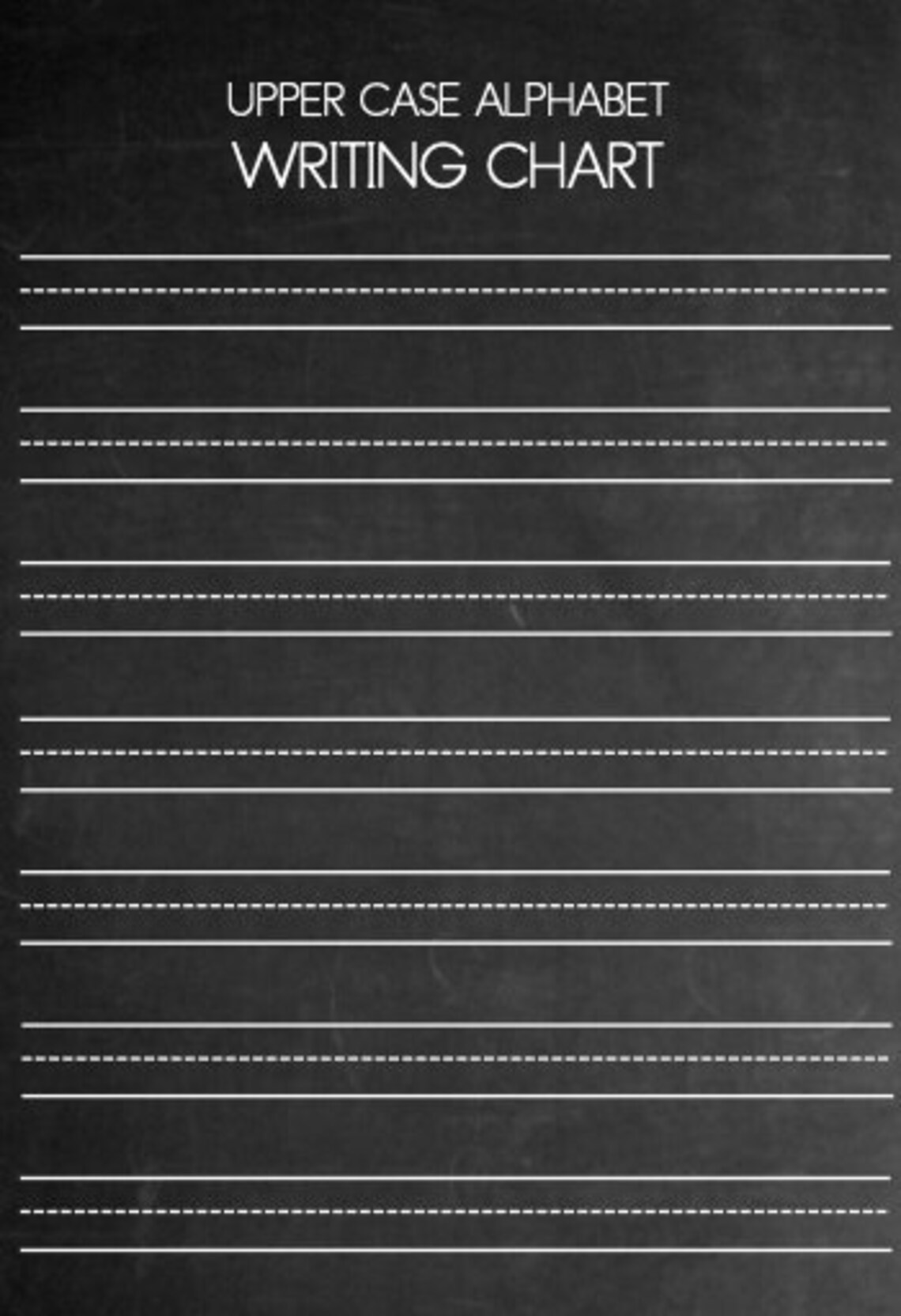 Uppercase Alphabet Writing Chart PDF Download for Homeschool or Bedroom ...