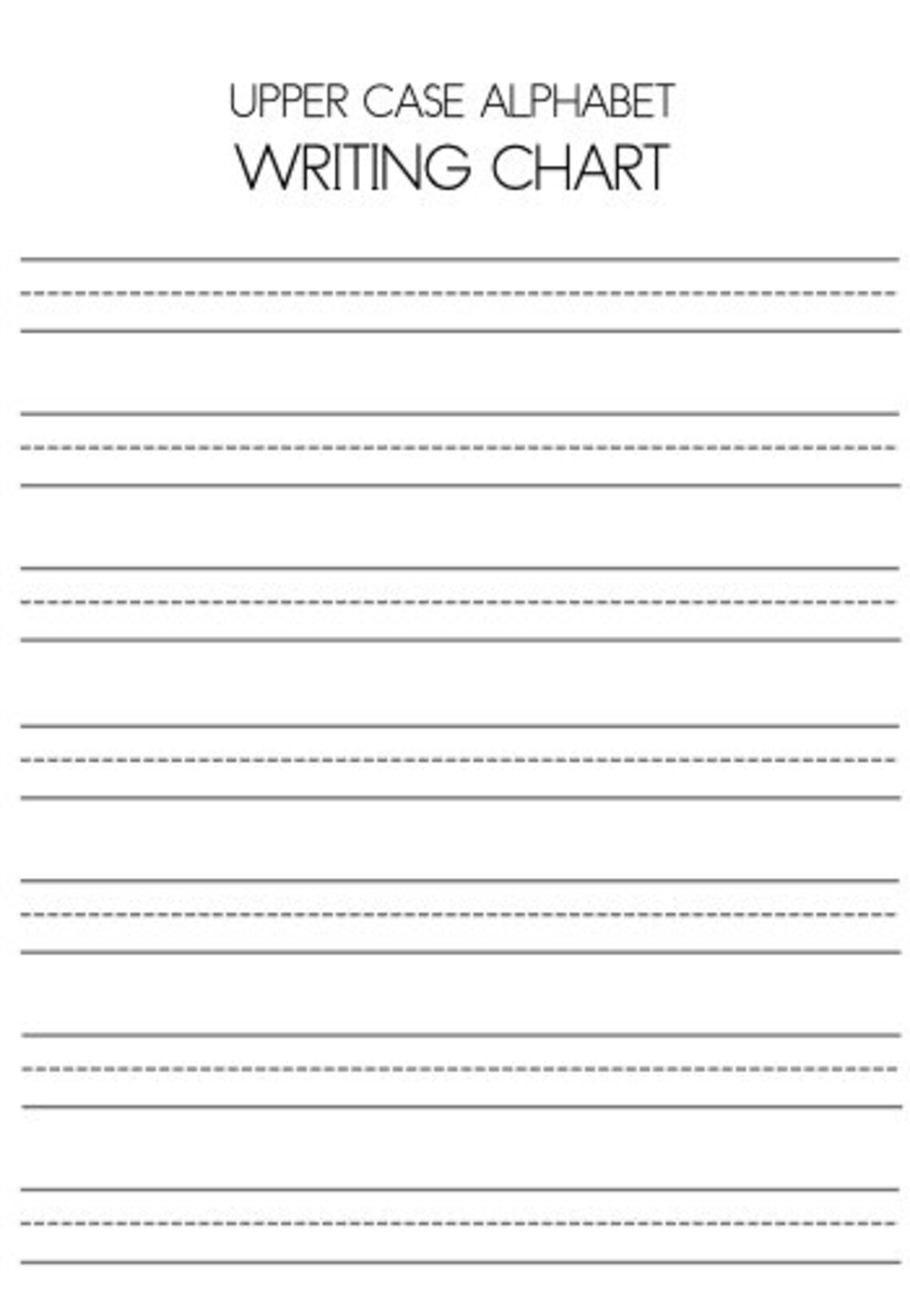 Uppercase Alphabet Writing Chart PDF Download for Homeschool or Bedroom ...