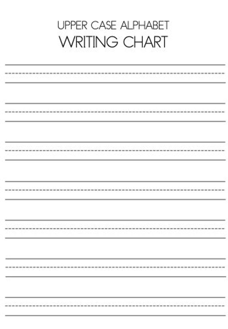 Uppercase Alphabet Writing Chart PDF Download for Homeschool or Bedroom ...