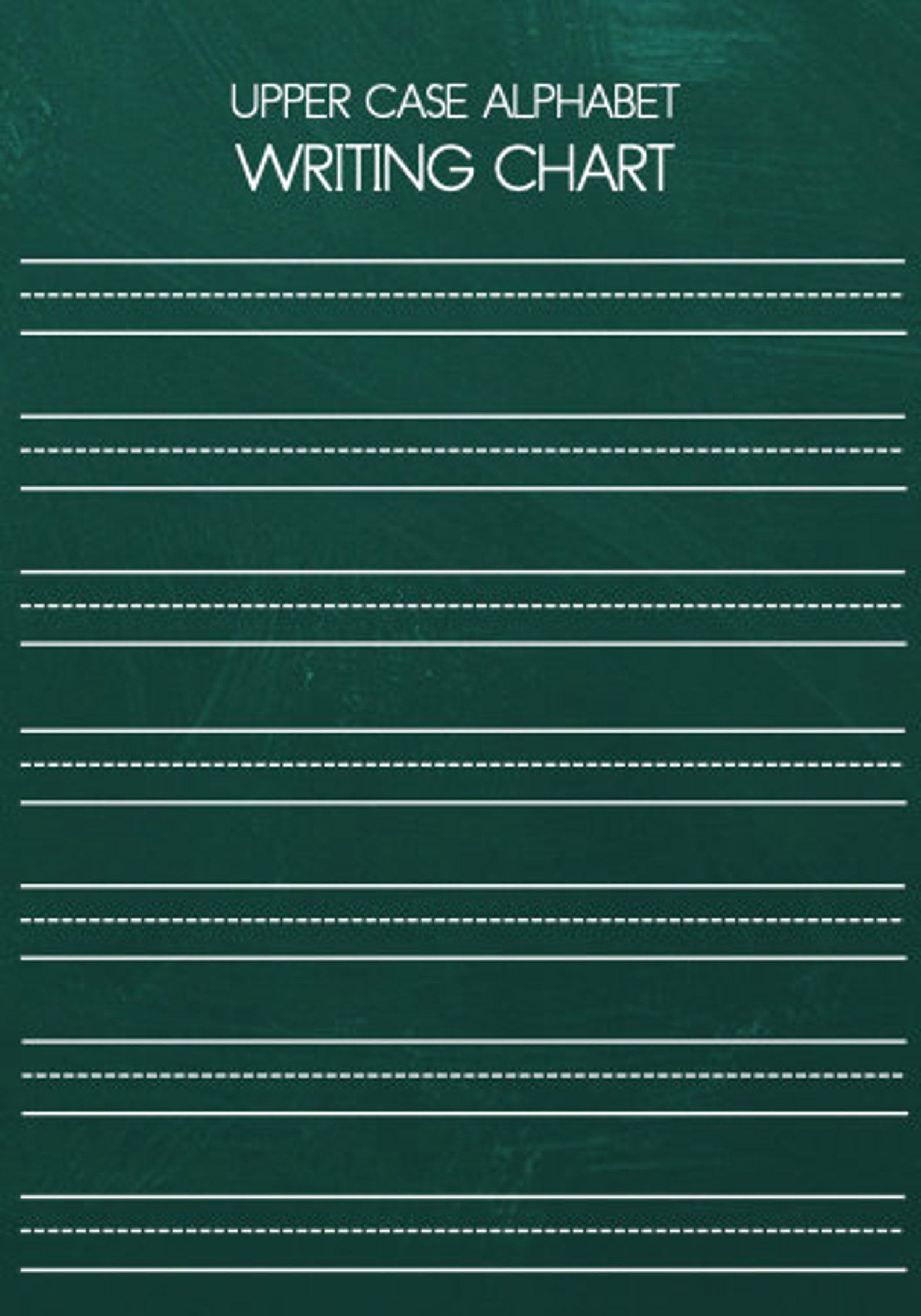 Uppercase Alphabet Writing Chart PDF Download for Homeschool or Bedroom ...