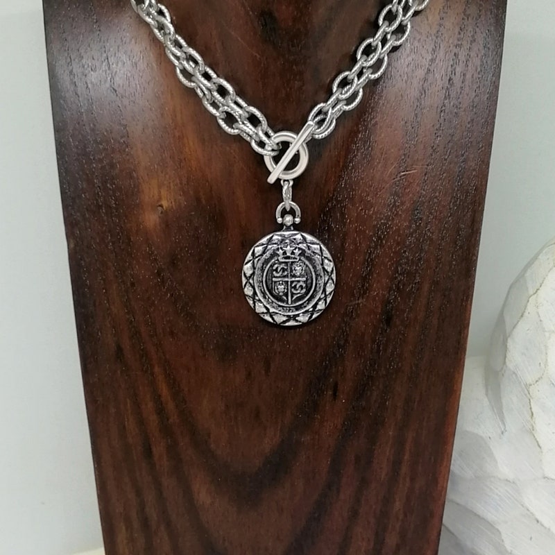 Silver Coin Necklace - Etsy