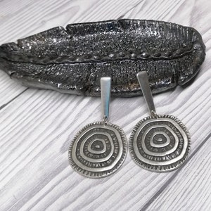 Unique Antique Silver Round Swirl Design Statement - Etsy UK