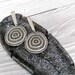 Unique Antique Silver Round Swirl Design Statement - Etsy UK