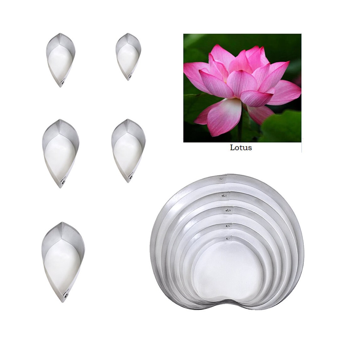 Lotus Full Set Cutters Fondant Sugar Flower Cutters Baking Cake ...