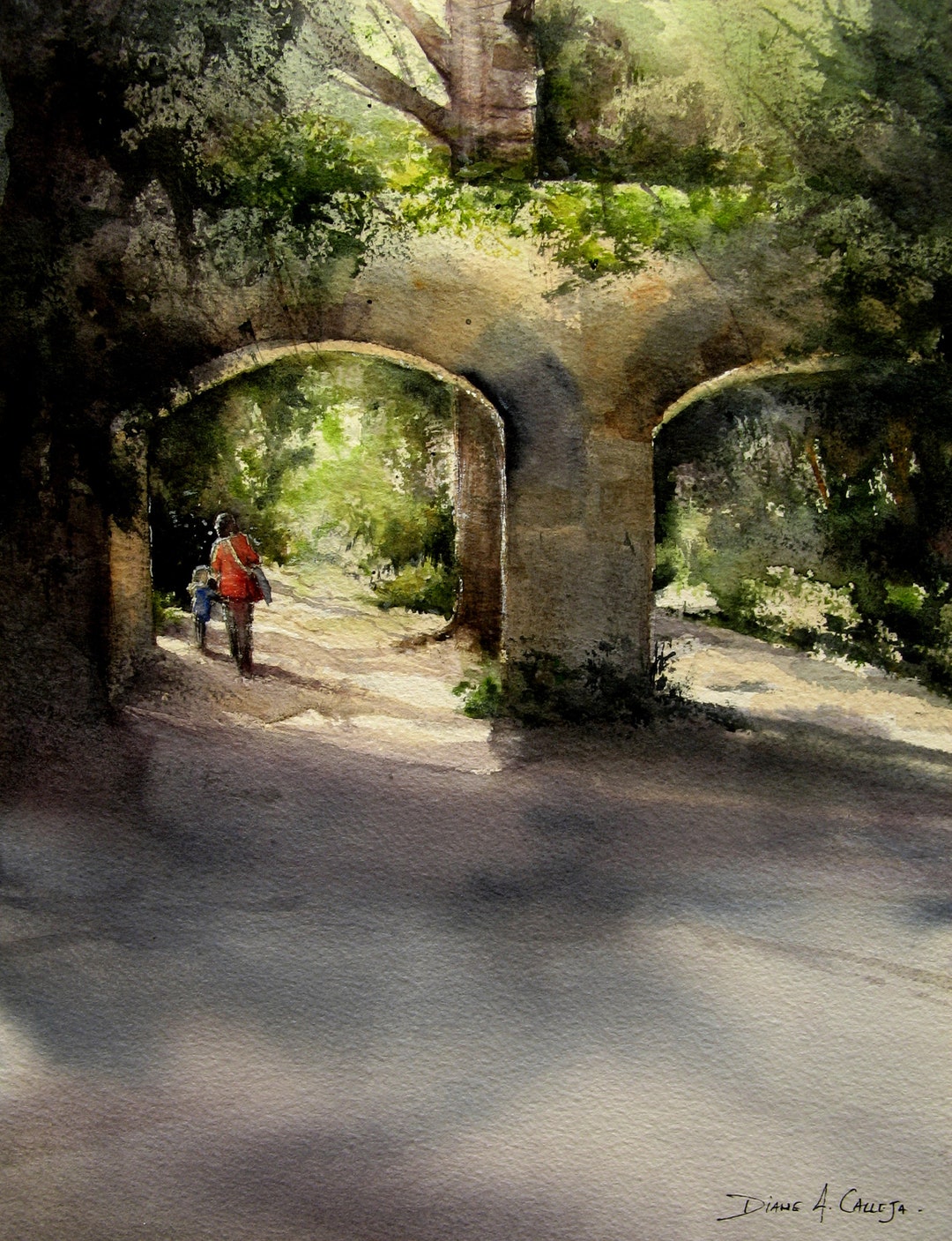 Buskett Garden Original Watercolor Landscape Scene. Home Decor - Etsy