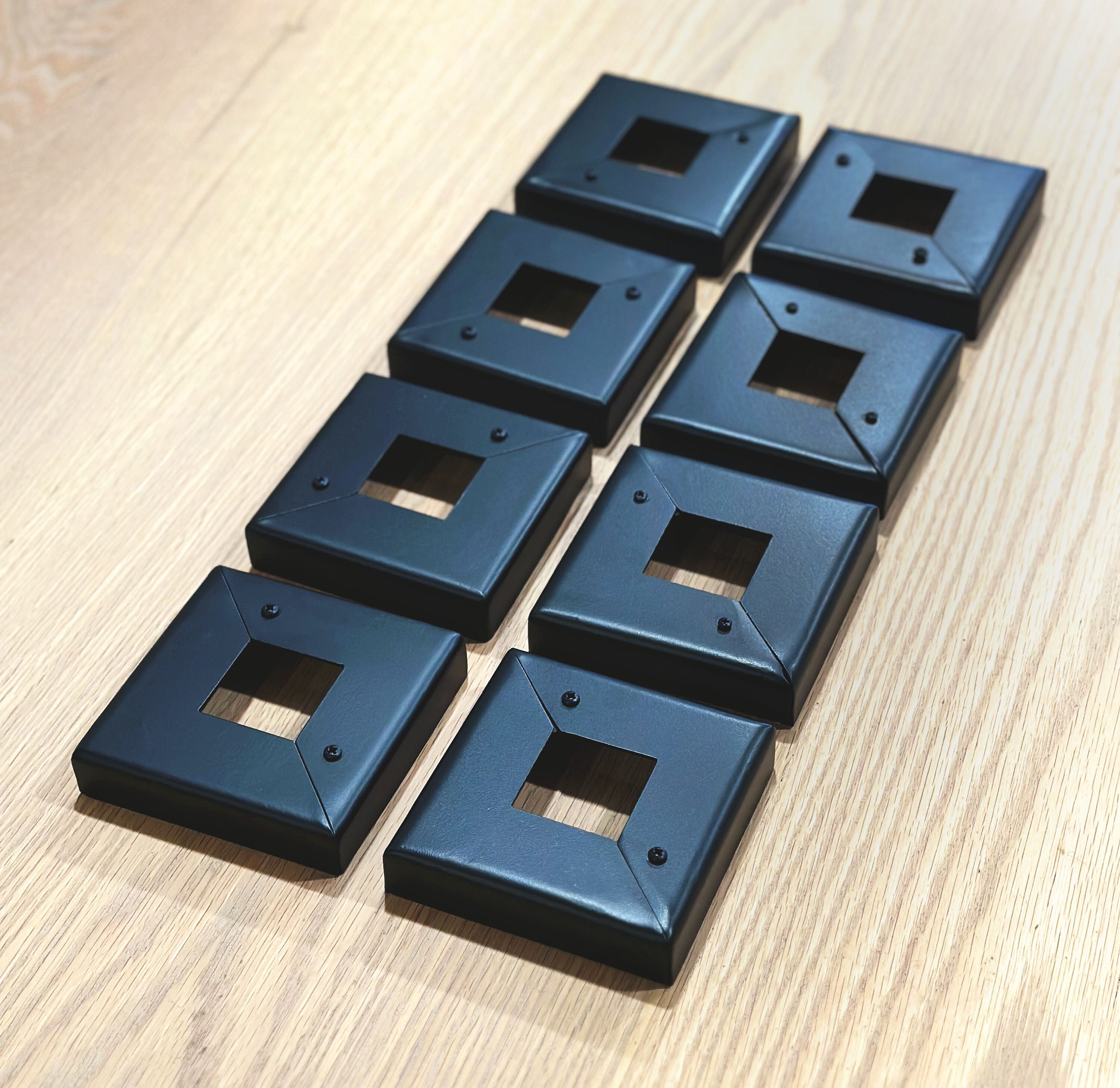 Custom Modern Square Base Cover for Railing, "shoe", 8 Pack - Etsy
