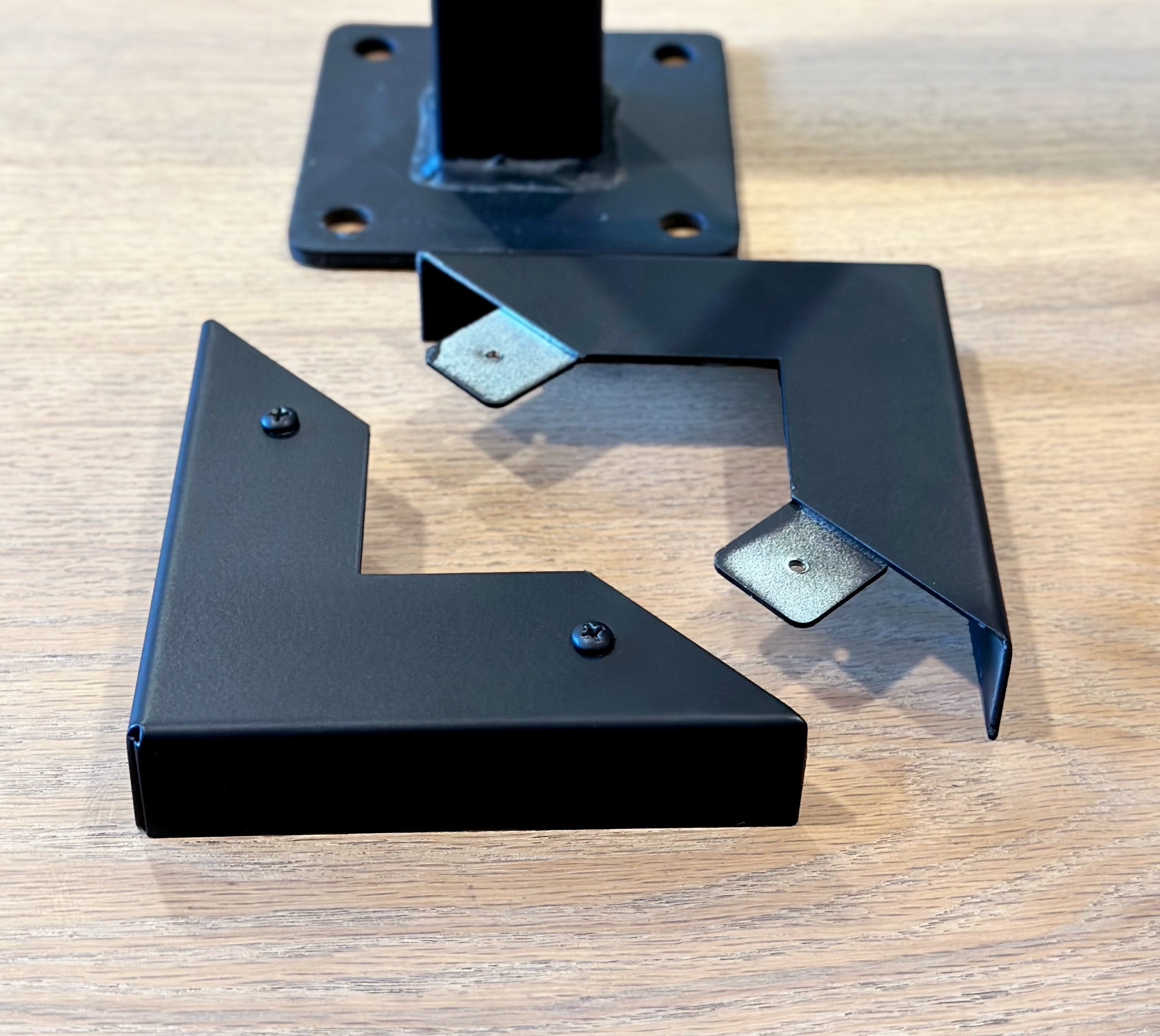 Modern Square Base Cover for 1.5" Square Tube Railing, Post Skirt Cover ...