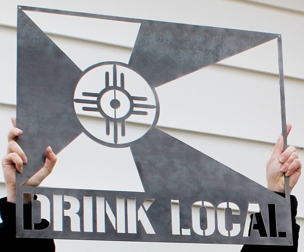 Drink Local ICT Flag Metal Sign - Etsy