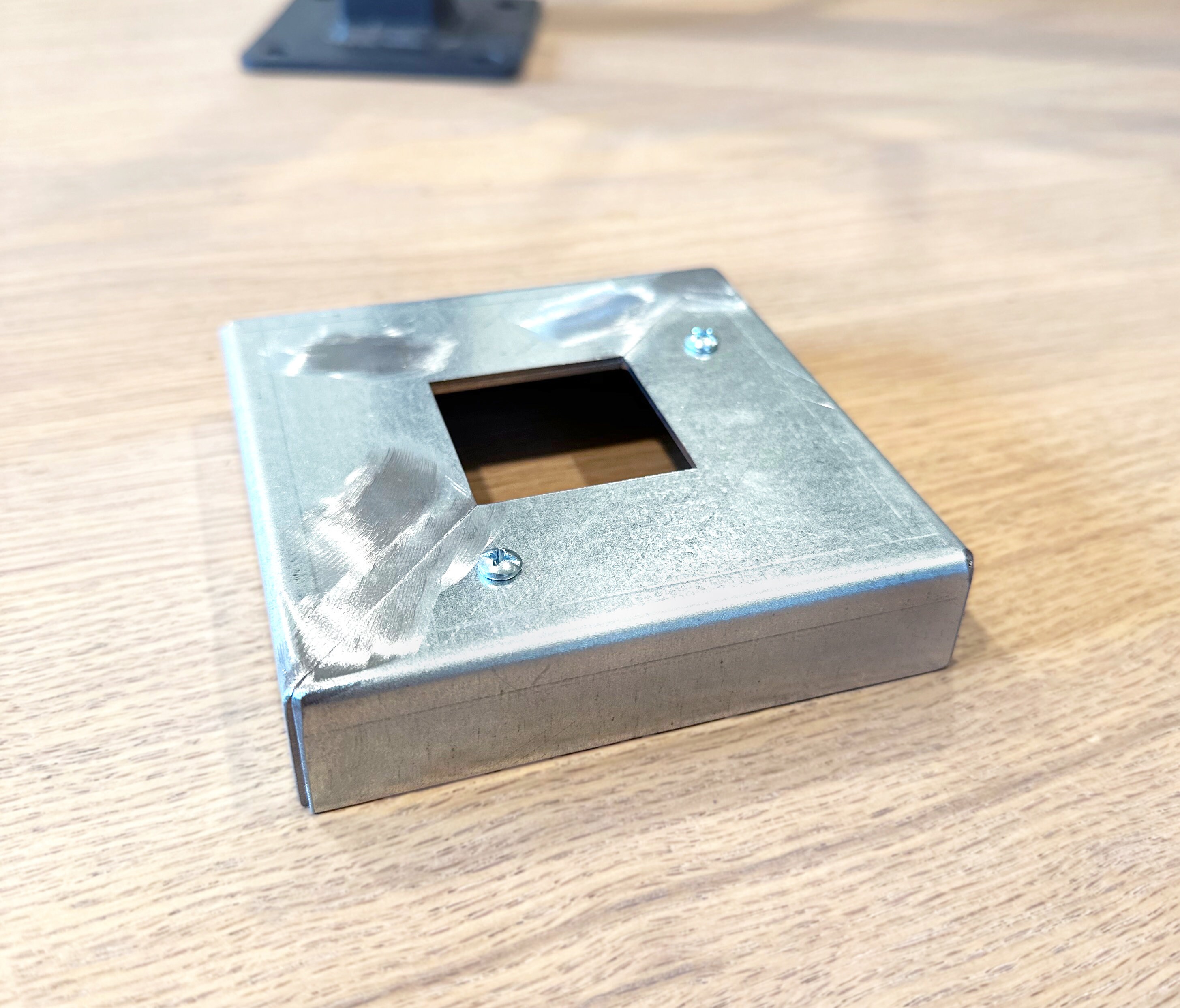 Modern Square Base Cover for 1.5" Square Tube Railing, Post Skirt Cover ...