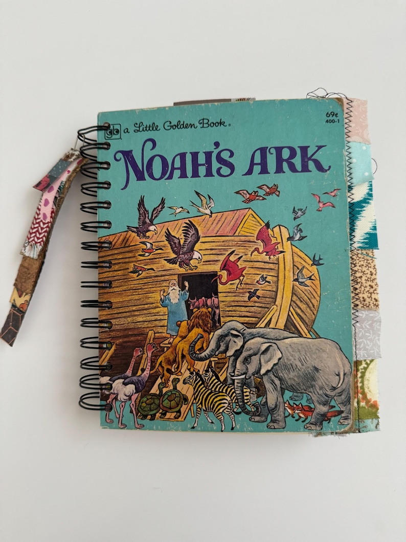Junk Journal - Noah's Ark, Upcycled Book, Little Golden Book, Vintage ...