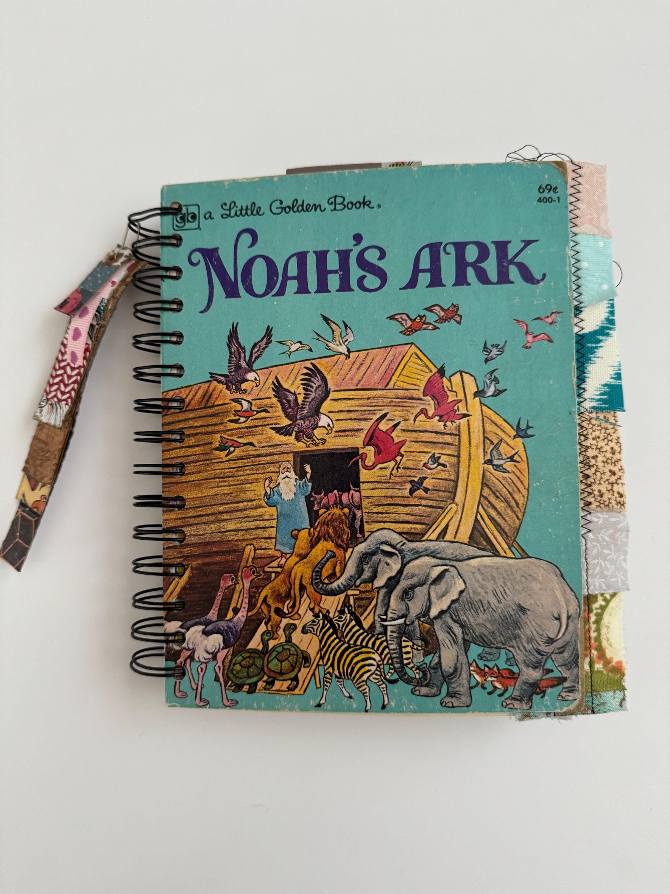 Junk Journal - Noah's Ark, Upcycled Book, Little Golden Book, Vintage ...