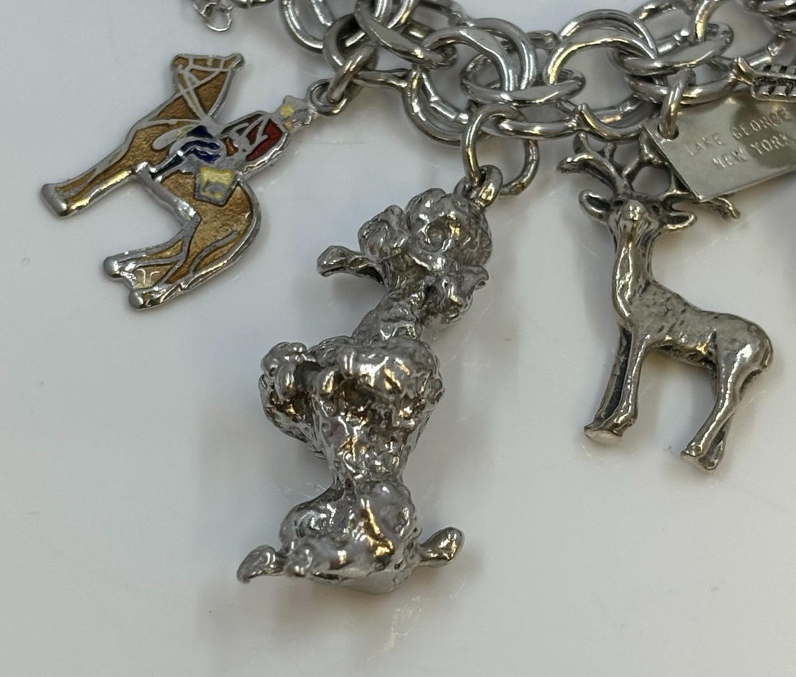 Silver Charm Bracelet With Charms - Etsy
