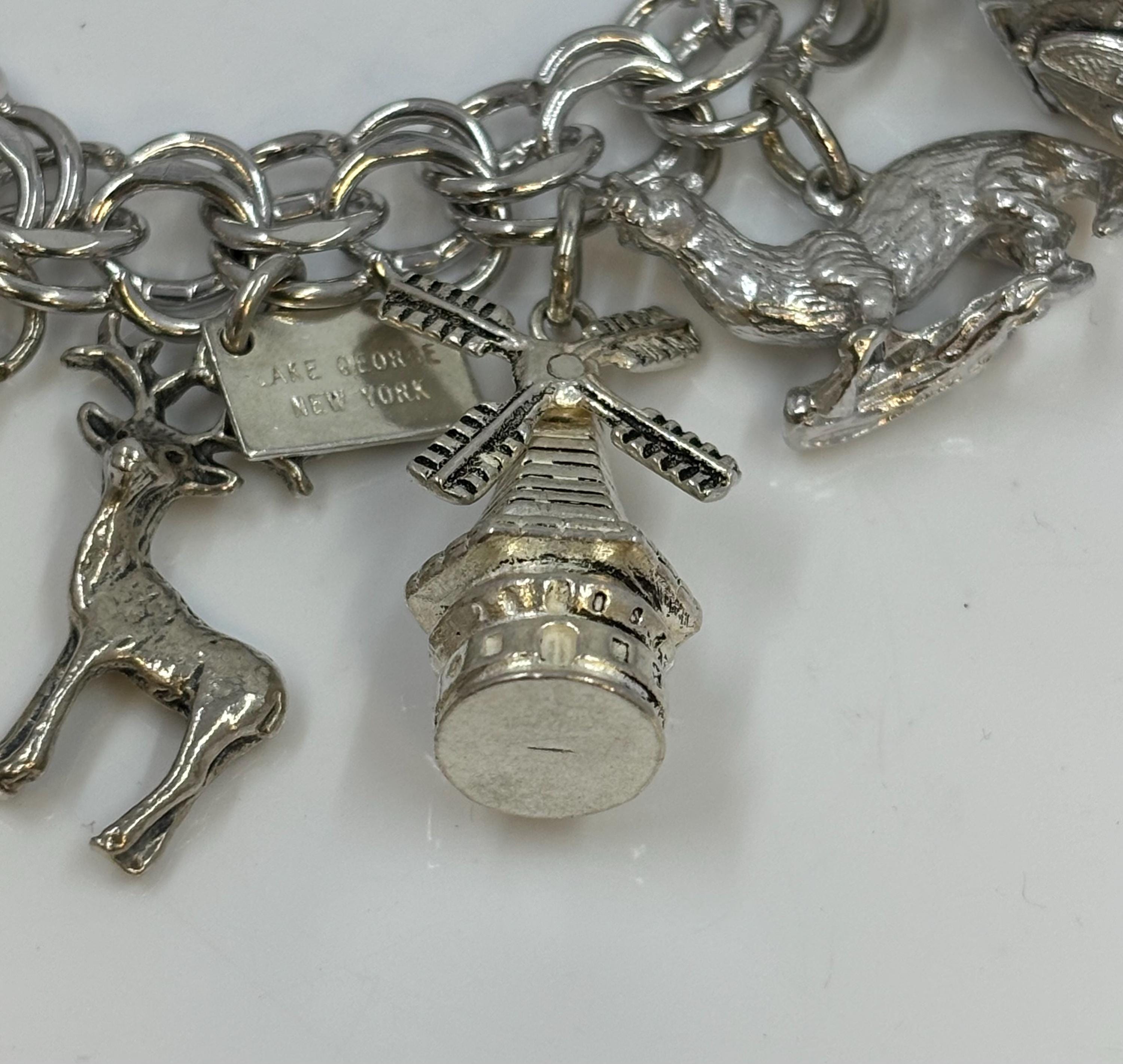 Silver Charm Bracelet With Charms - Etsy