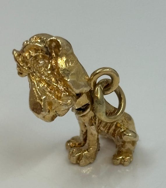 14k gold vintage dog charm Scottish Terrier with flex… - Gem