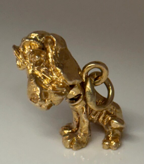 14k gold vintage dog charm Scottish Terrier with flex… - Gem