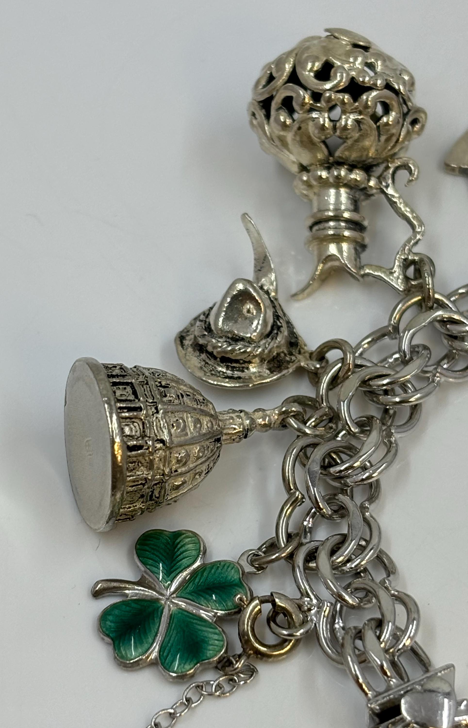 Silver Charm Bracelet With Charms - Etsy