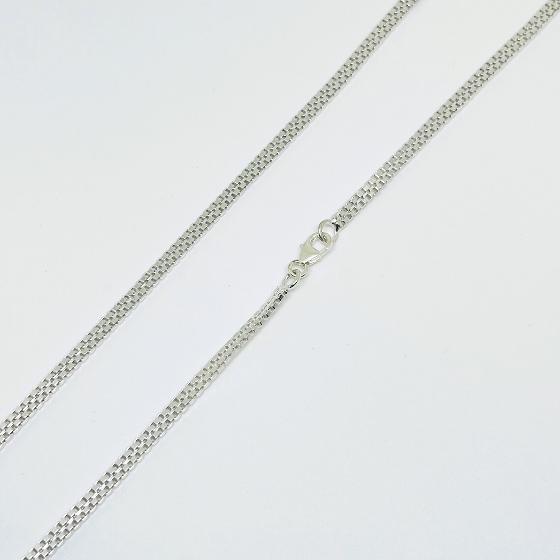 925 Solid Sterling Silver Box Chain Necklace, Stylish Chain Italian ...