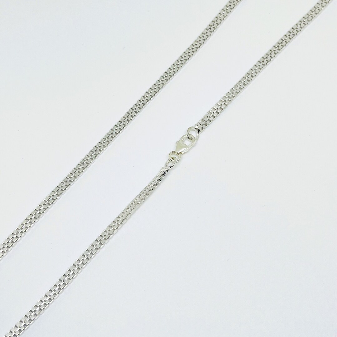 925 Solid Sterling Silver Box Chain Necklace, Stylish Chain Italian ...