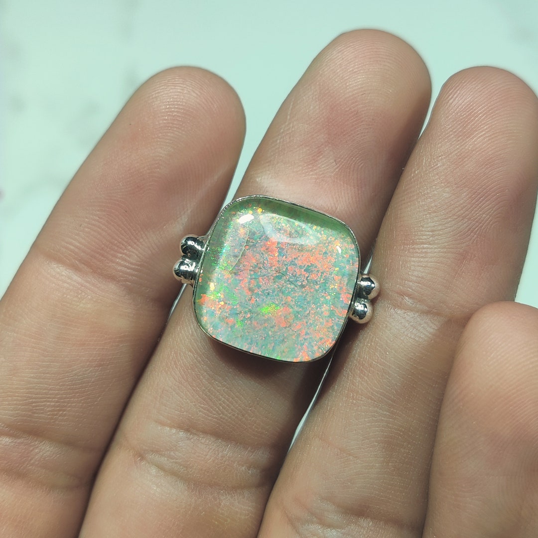 Amazing Quality MONARCH Opal Jewelry OPAL Fire Rings Sterling Opal ...