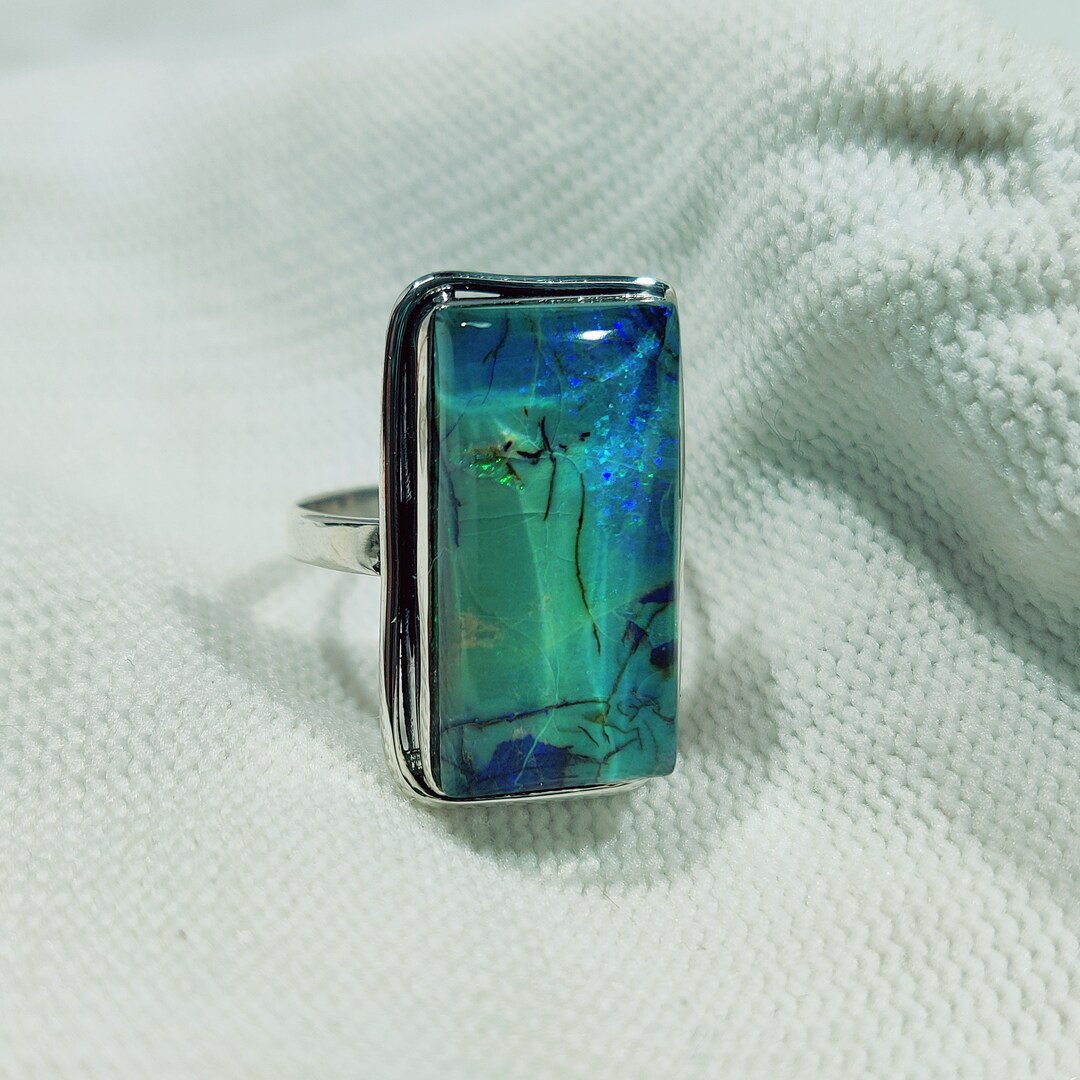 Monarch OPAL Rings- Sterling Opal Jewelry- 925 Silver Rings- Handmade ...