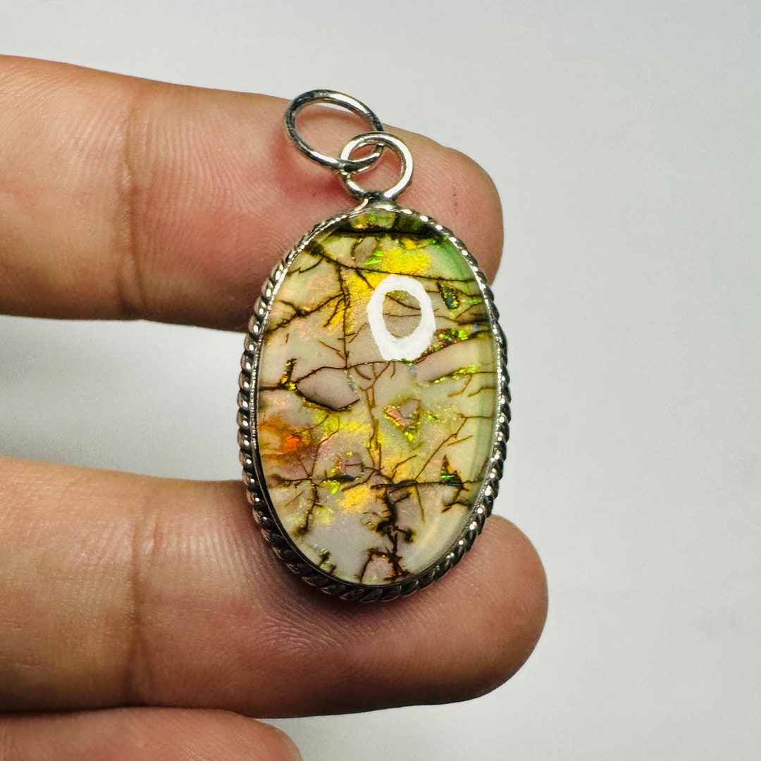 Unique Monarch Opal Pendant Sterling Opal Pendant 925 Sterling Silver ...
