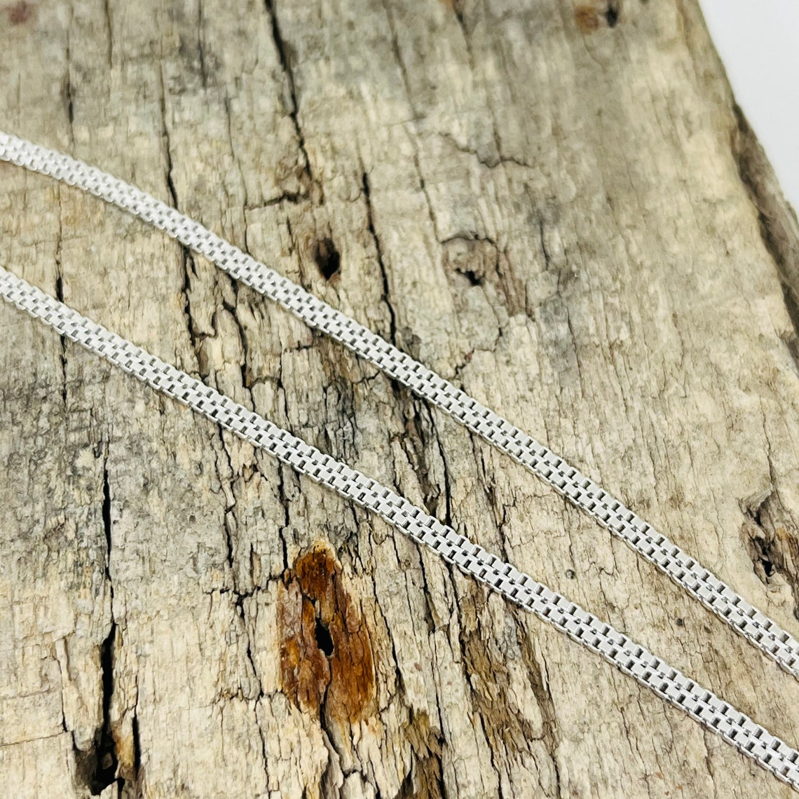 925 Solid Sterling Silver Box Chain Necklace, Stylish Chain Italian ...
