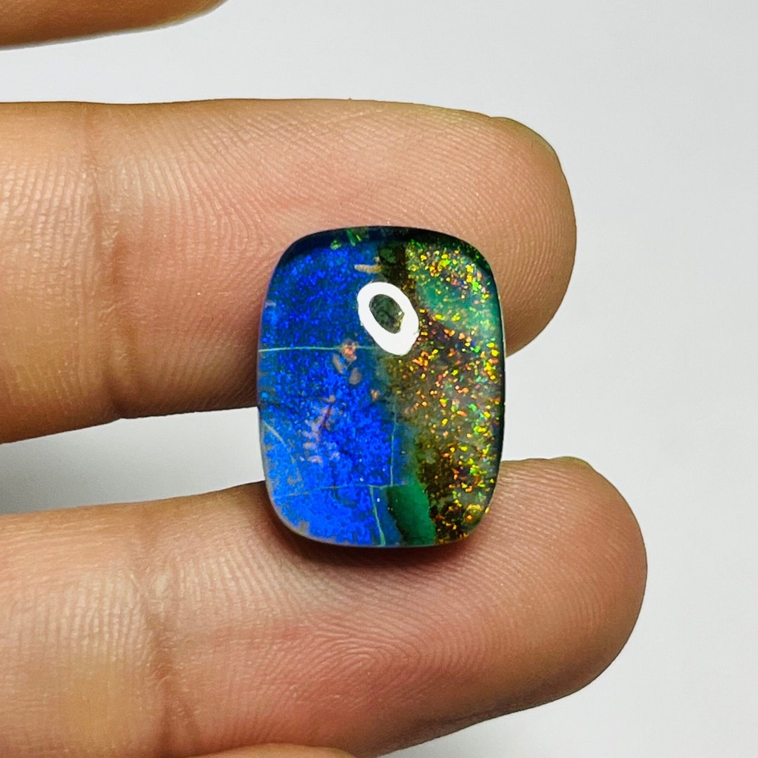 Blue Monarch Opal Cabochon Gemstone, Sterling Fire Opal Loose Gems ...