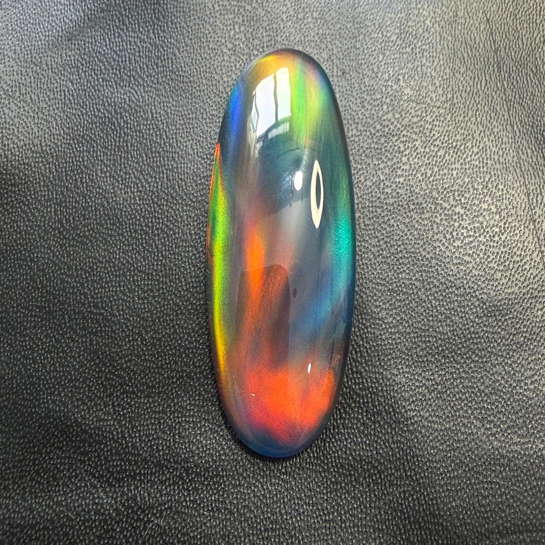 Rainbow Fire Aurora Opal Cabochon, Lab Opal Doublet Gemstone, Making ...