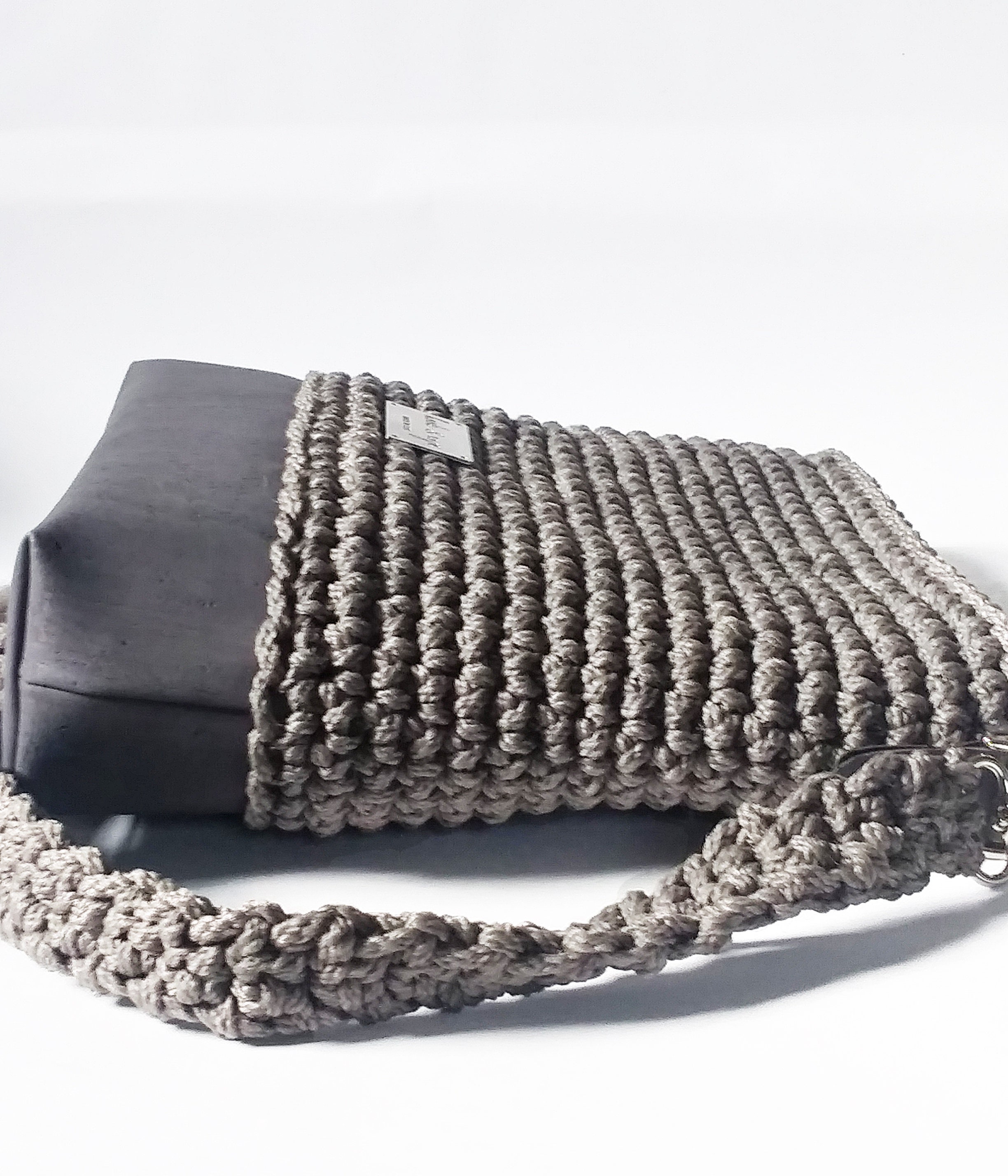 Chelsea Crossbody GRAY Crochet Crossbody Bag Made of Rope - Etsy