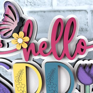 Hello Spring Word Block, Spring Decoration, Mantel Decoration, Spring ...