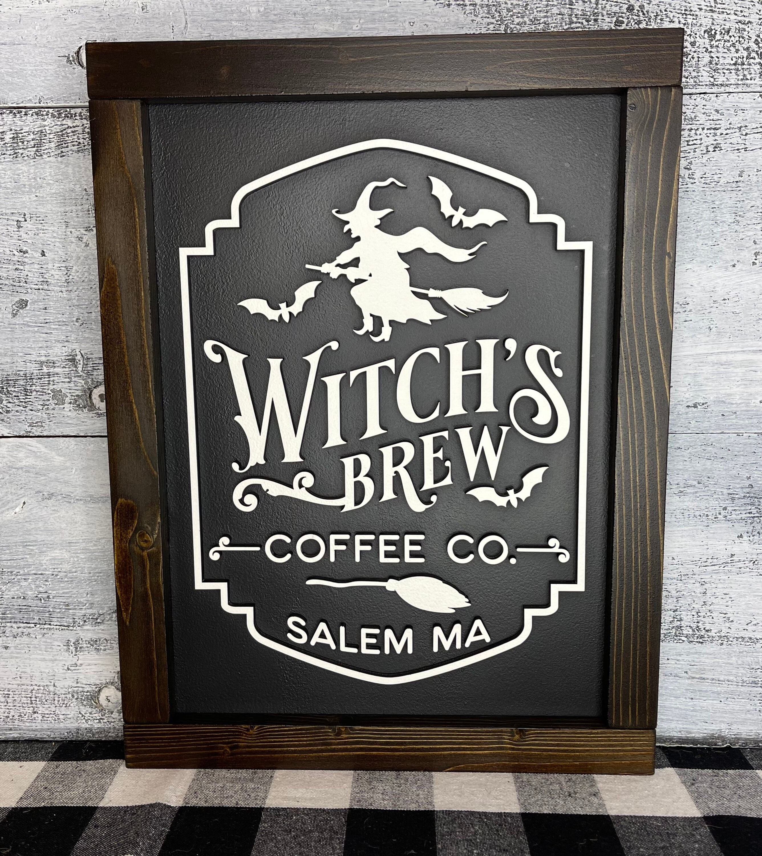 Witches Brew Coffee Co. Halloween Sign Neutral Halloween - Etsy