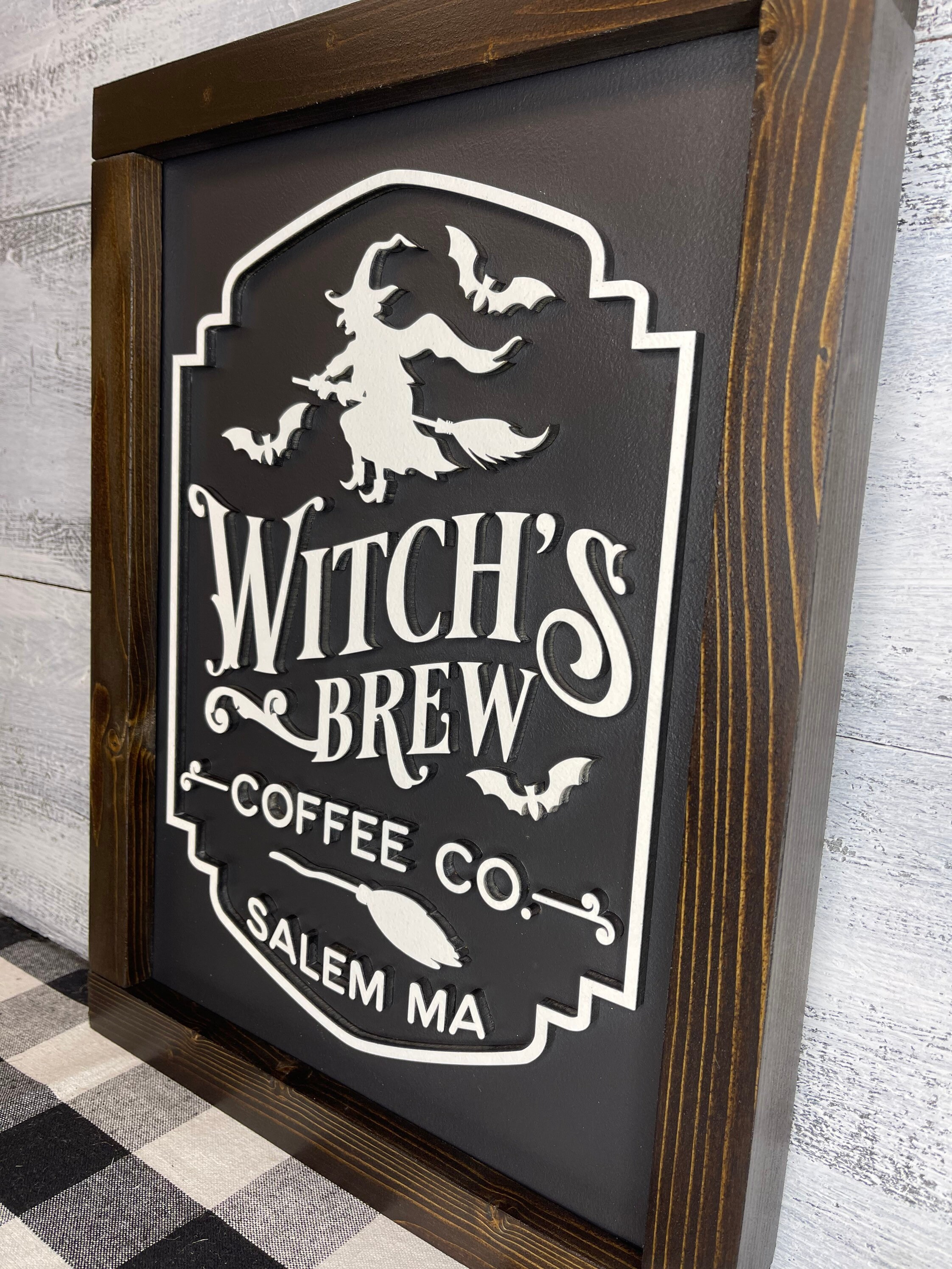 Witches Brew Coffee Co. Halloween Sign Neutral Halloween - Etsy