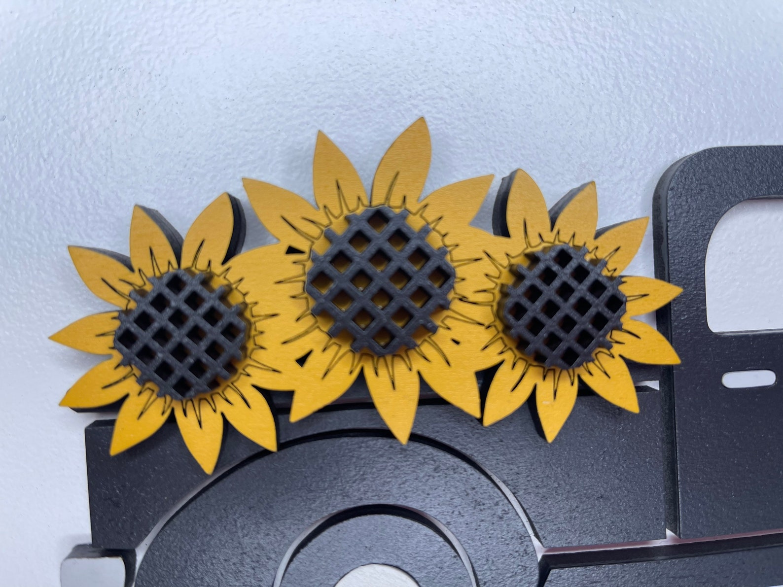 Sunflower Sign Truck Sign Sunflower Decor 3D Sign Fall - Etsy