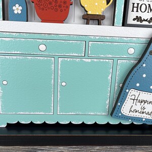 Mini Kitchen Hutch, Kitchen Shelf Sitters, Kitchen Tiered Tray, Kitchen ...