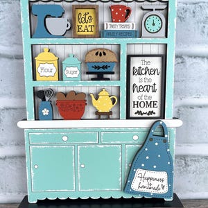 Mini Kitchen Hutch, Kitchen Shelf Sitters, Kitchen Tiered Tray, Kitchen ...